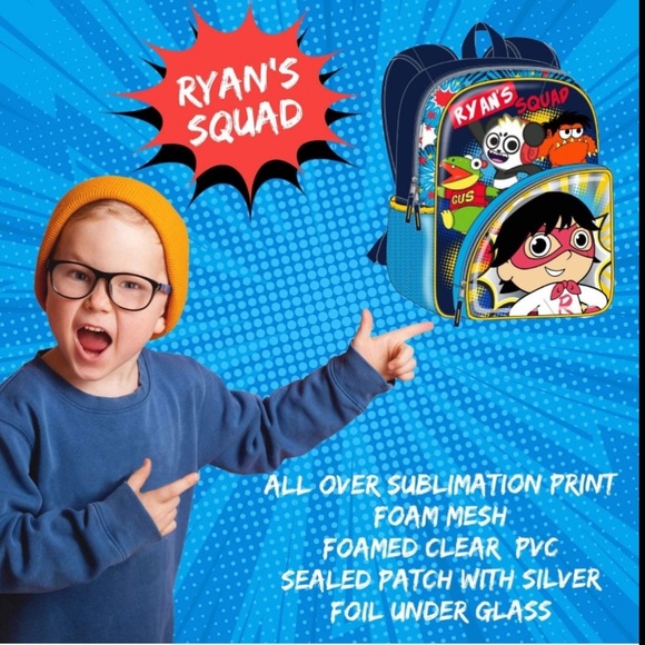 Ryans World | Accessories | Ryans World Backpack For Boys Girls School ...